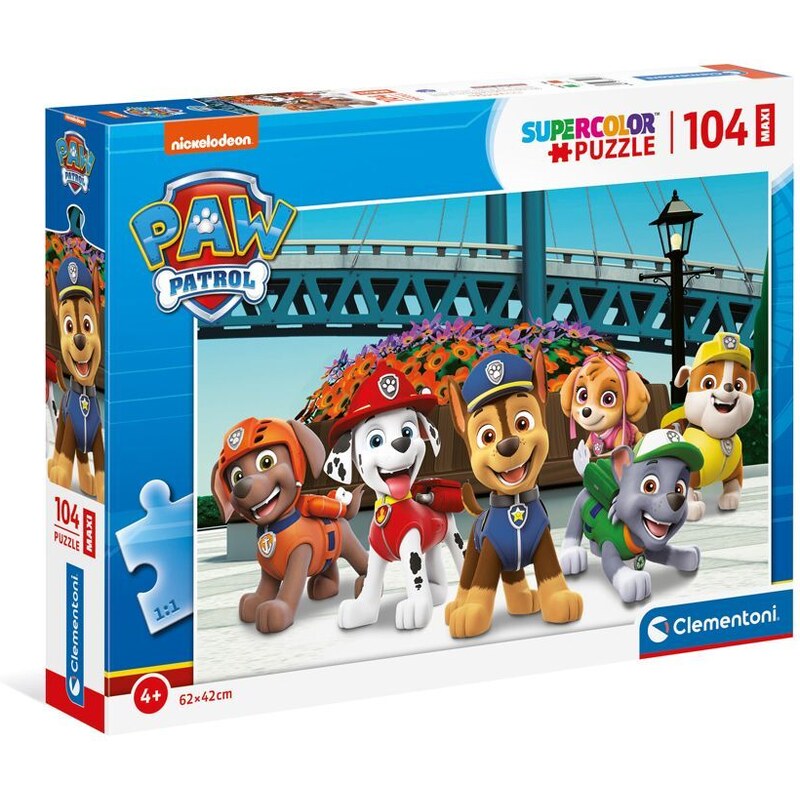 Clementoni Παιδικό Παζλ Maxi Super Color Paw Patrol 104 τμχ 1200-23755 ...
