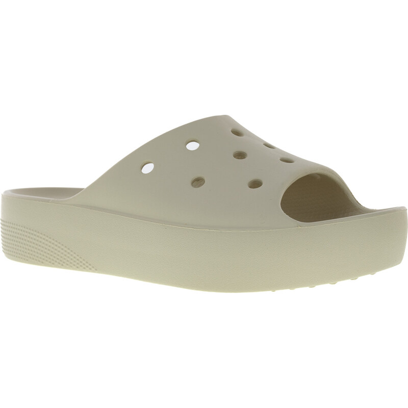 CROCS CLASSIC SLIDES ΜΕ ΠΛΑΤΦΟΡΜΑ WHITE ΜΠΕΖ 208180-2Y2 BEIGE - GLAMI.gr