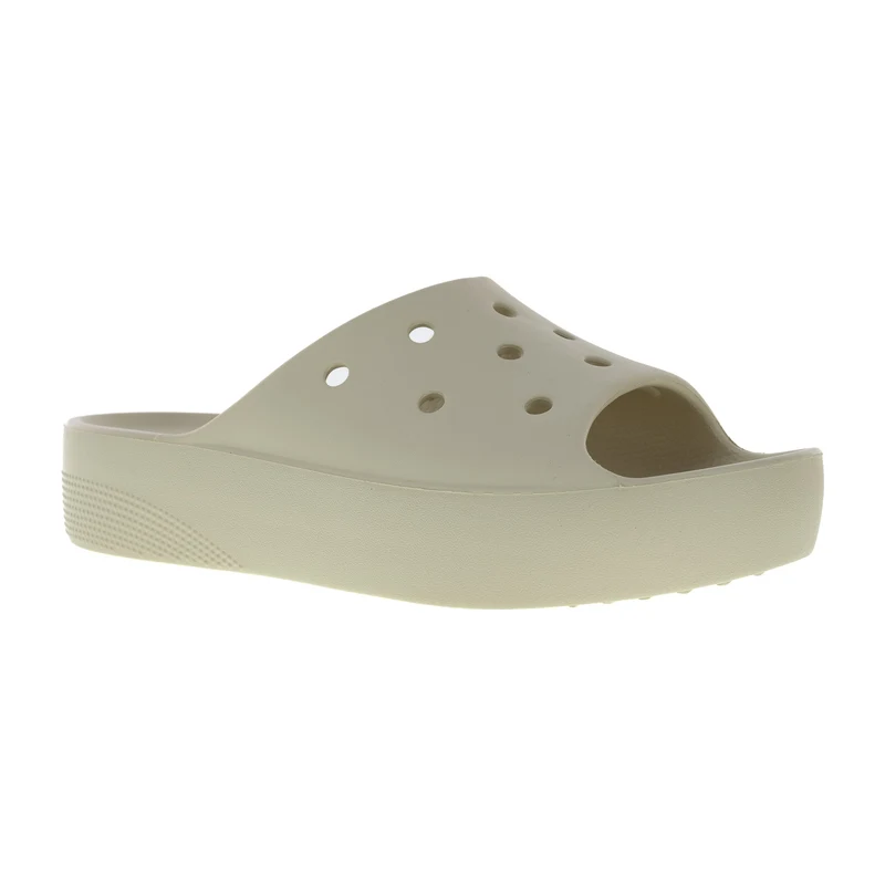 CROCS CLASSIC SLIDES ΜΕ ΠΛΑΤΦΟΡΜΑ WHITE ΜΠΕΖ 208180-2Y2 BEIGE - GLAMI.gr