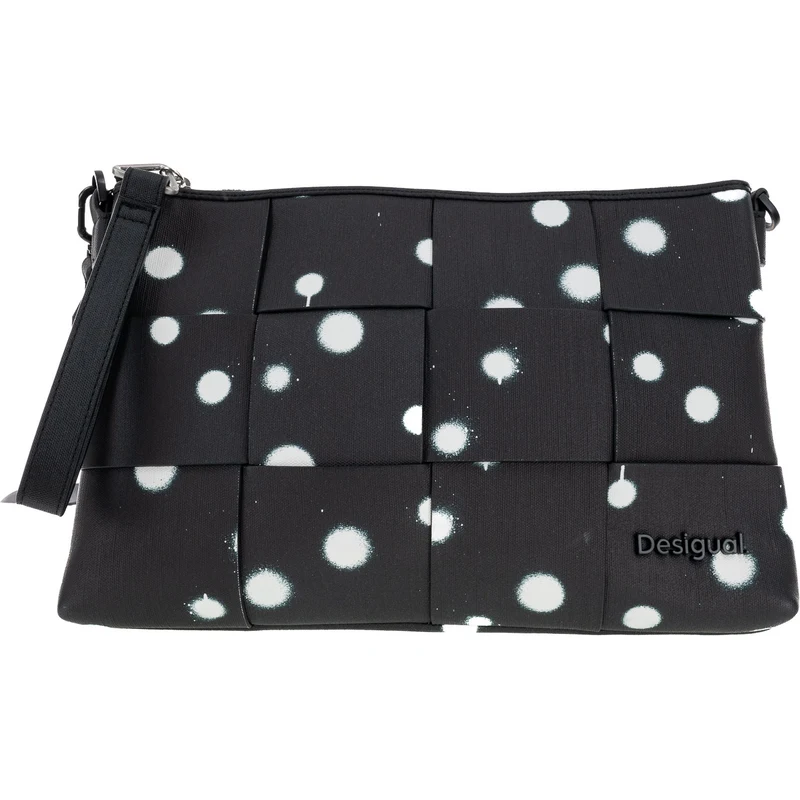DESIGUAL NEW SPLATTER DORTMUND ΓΥΝΑΙΚΕΙΑ ΤΣΑΝΤΑ CROSSBODY BLACK ΜΑΥΡΟ ...