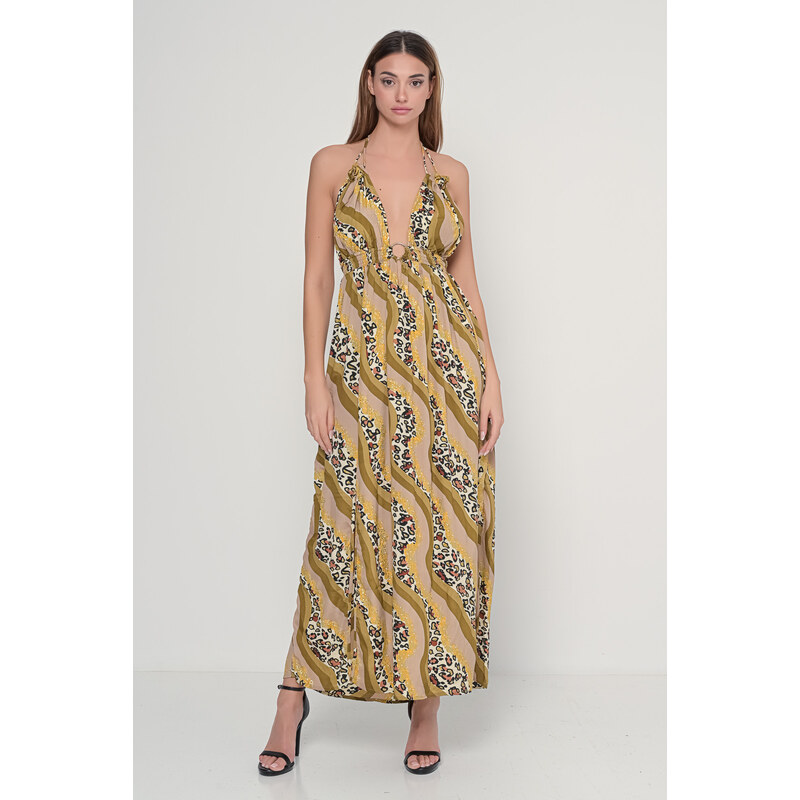 Fullahsugah Φόρεμα maxi με κρικό στο ντεκολτέ - GLAMI.gr