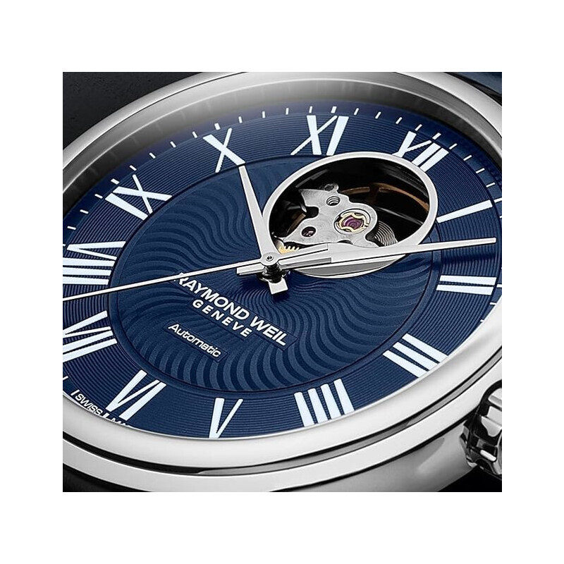 Raymond Weil Maestro Visible Balance Wheel 40mm μπλε καντραν - - GLAMI.gr