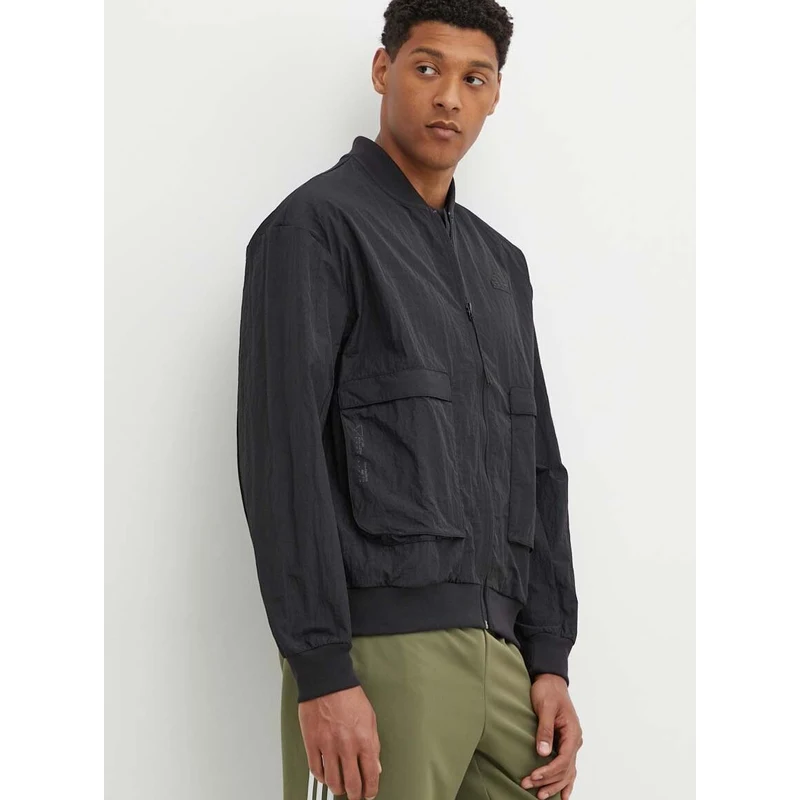 Μπουφάν bomber adidas City Escape ανδρικό, χρώμα: μαύρο, IY1505 - GLAMI.gr