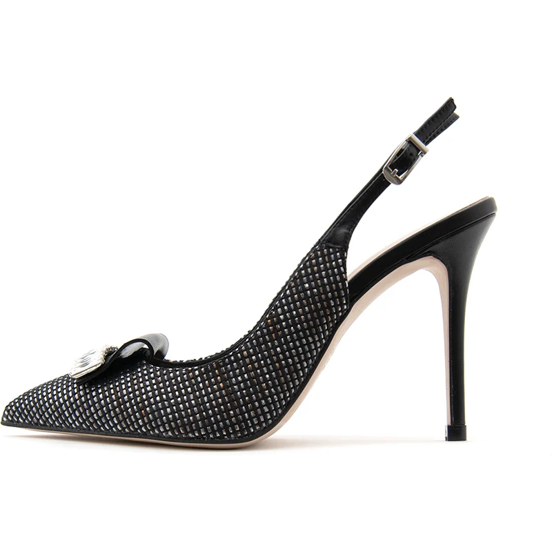 LEATHER SLINGBACK HIGH HEEL PUMPS WOMEN FARDOULIS - GLAMI.gr