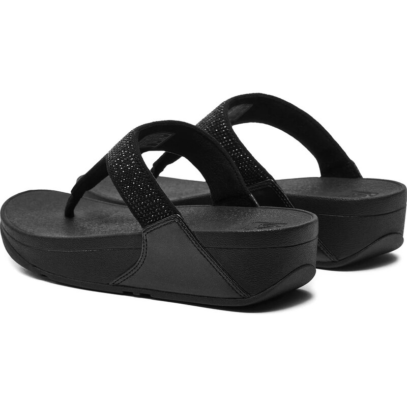 FitFlop Lulu Crystal Embellished All Black Γυναικείες Ανατομικές ...