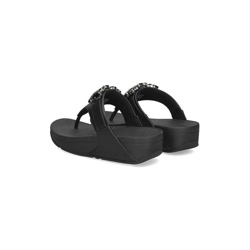 FitFlop Lulu Jewel Deluxe Leather Black Γυναικείες Ανατομικές ...
