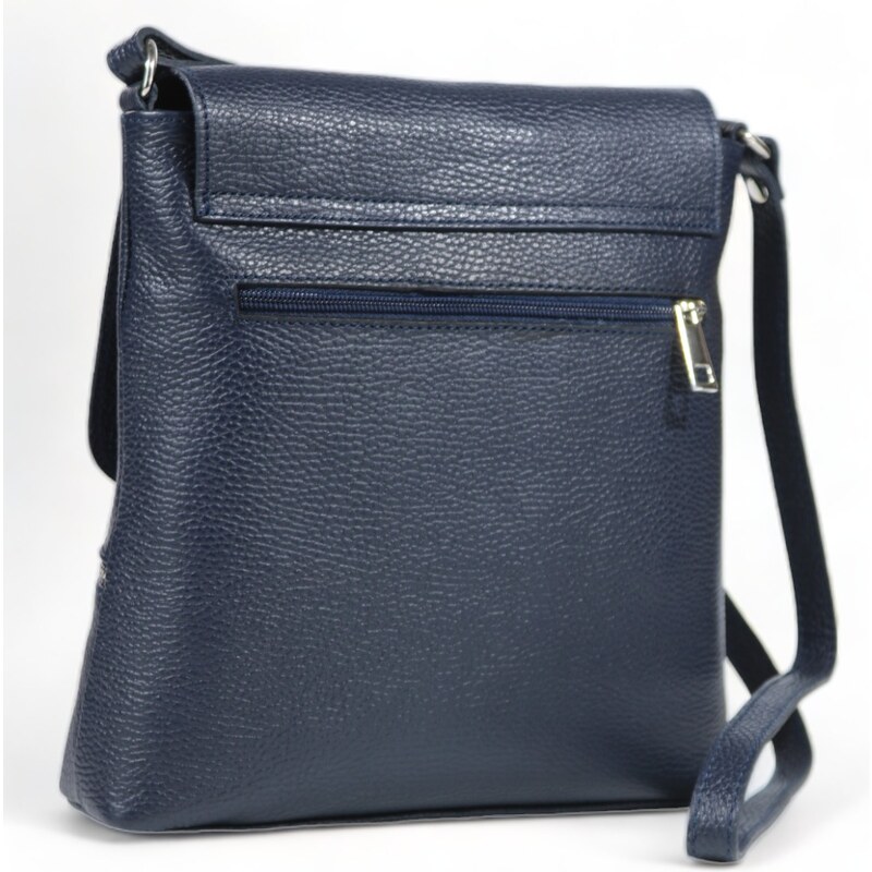 Passaggio Leather Τσαντάκι Ώμου-Χιαστί Σε Γνήσιο Ιταλικό Δέρμα(Μπλε ...