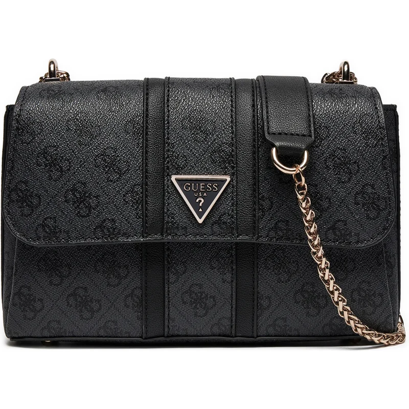 GUESS Noreen Coal Logo Bag Γυναικεία Τσάντα Ώμου/Χιαστί Γκρι ...