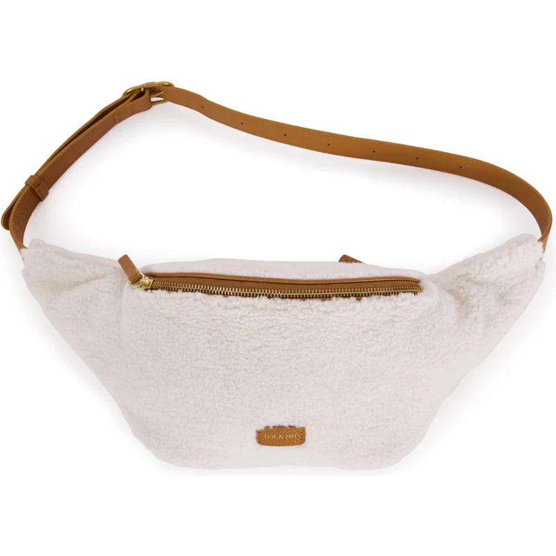 Nat&Nin Τσαντάκι μέσης 'Tracy' κρεμ / κονιάκ - GLAMI.gr