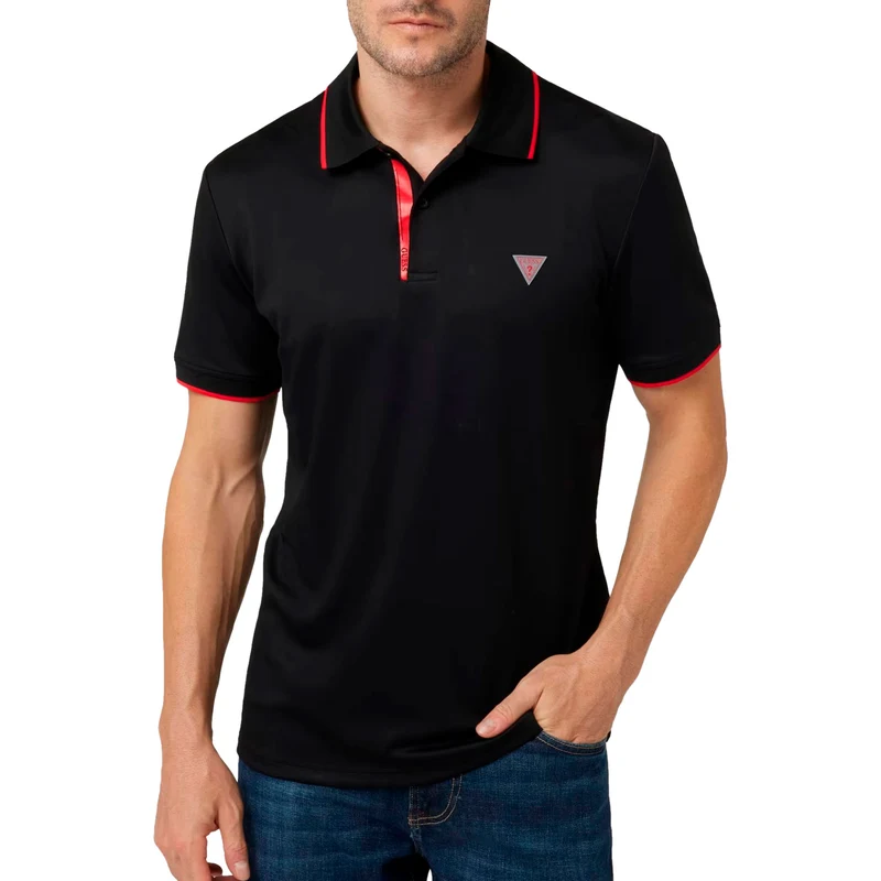 GUESS TECH STRETCH POLO ΜΠΛΟΥΖΑ ΑΝΔΡIKH M4YP13KCBM0-JBLK - GLAMI.gr