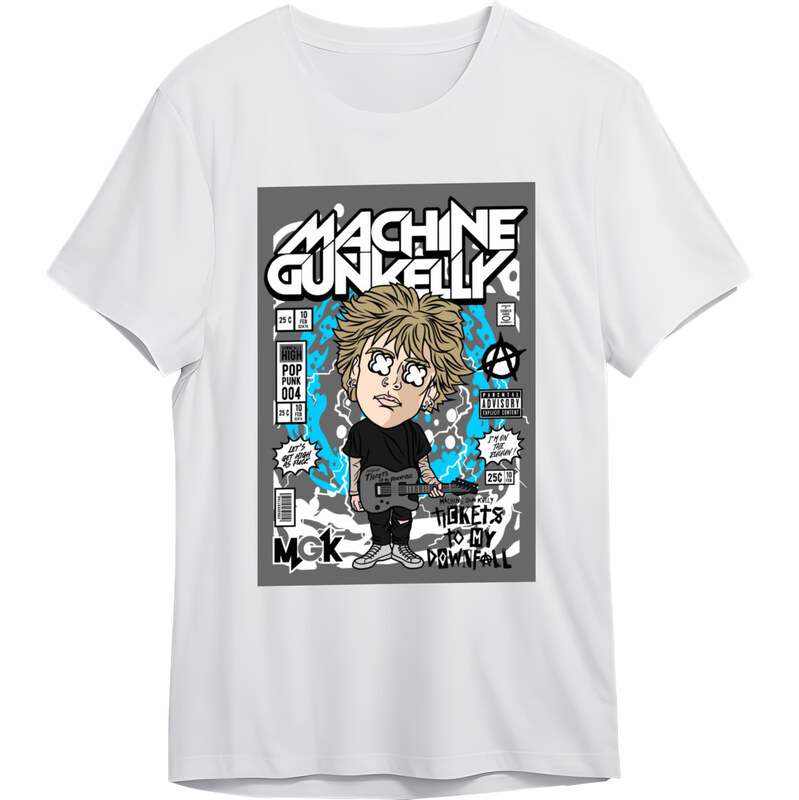 T-Shirt Machine Gun Kelly Pop Culture White - GLAMI.gr