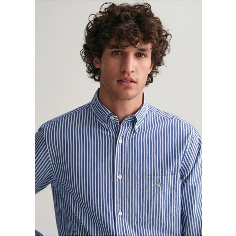 ΠΟΥΚΑΜΙΣΟ GANT Regular Fit Poplin Stripe - GLAMI.gr