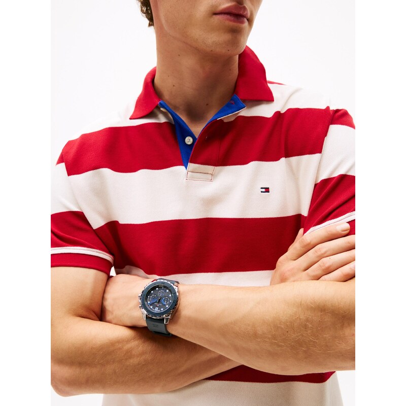 TOMMY HILFIGER Ρολόι Με Λουράκι Σιλικόνης Και Καντράν Με Υπομετρητές ...