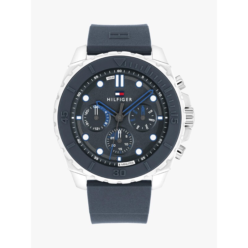 TOMMY HILFIGER Ρολόι Με Λουράκι Σιλικόνης Και Καντράν Με Υπομετρητές ...