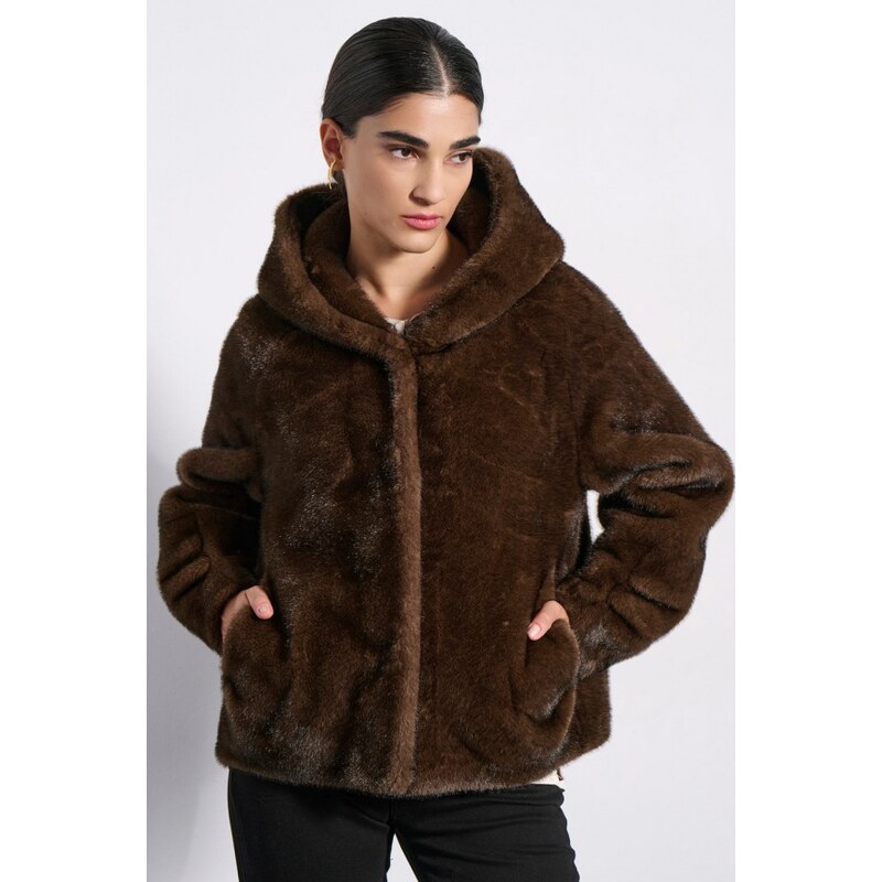 Matis ΚΡΟΠ ΣΥΝΘΕΤΙΚΗ ΓΟΥΝΑ 2225501 BROWN - GLAMI.gr