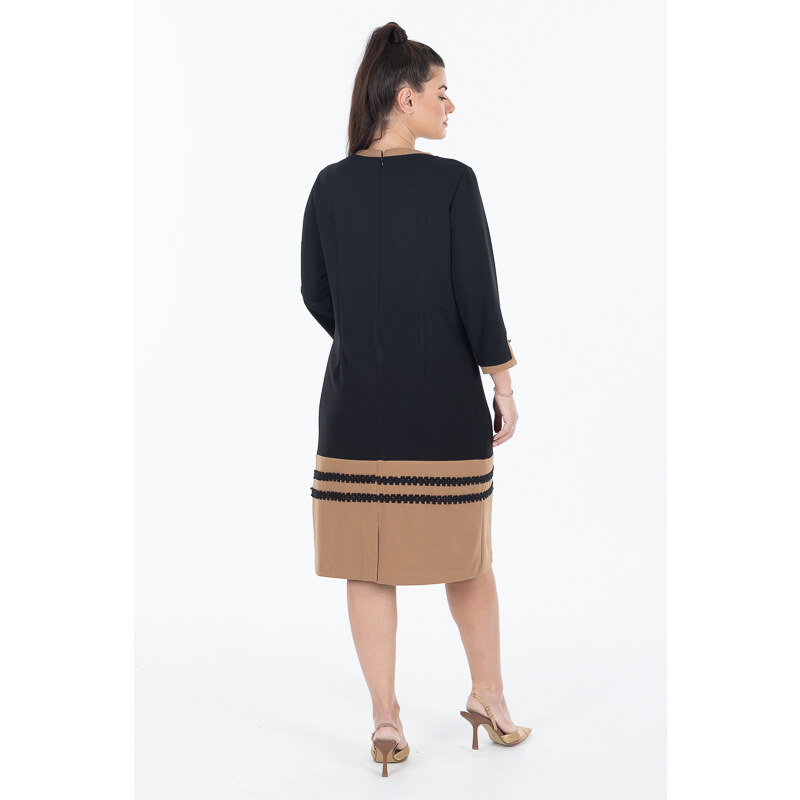 RODONNA ΦΟΡΕΜΑ MIDI ΙΣΙΑ ΓΡΑΜΜΗ ΜΕ ΦΑΡΔΙΑ ΡΙΓΑ ΣΤΑ ΜΑΝΙΚΙΑ ΚΑΙ ΣΤΟ ...