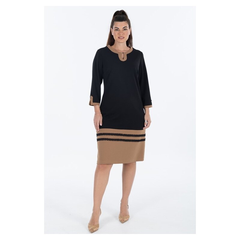 RODONNA ΦΟΡΕΜΑ MIDI ΙΣΙΑ ΓΡΑΜΜΗ ΜΕ ΦΑΡΔΙΑ ΡΙΓΑ ΣΤΑ ΜΑΝΙΚΙΑ ΚΑΙ ΣΤΟ ...