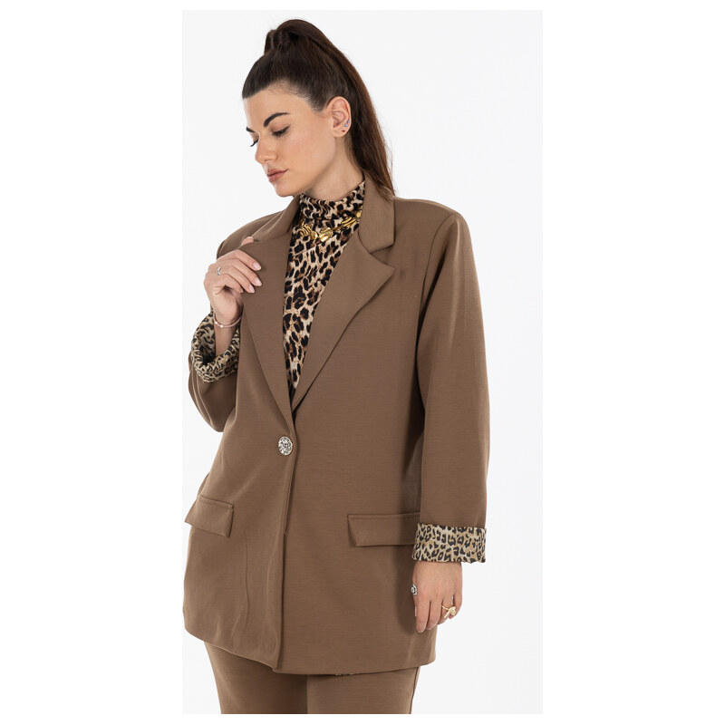 KORINA’S FASHION ΣΑΚΑΚΙ ΠΟΝΤΟΣΤΟΦΑ OVERSIZE ΜΕ ΛΕΟΠΑΡ ΦΟΔΡΑ - GLAMI.gr