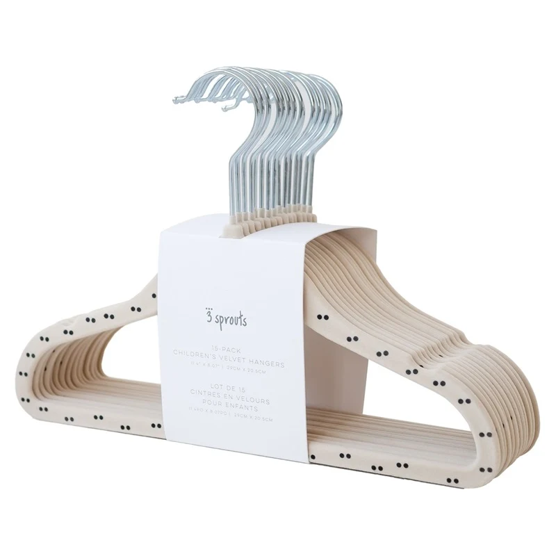 3 Sprouts 3Sprouts Παιδικές κρεμάστρες Αντιολισθητικές Double Dot beige ...