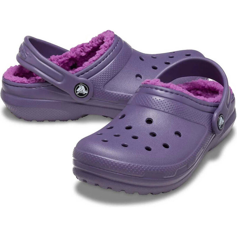 Crocs Classic Lined Clog K Nightshade Παιδικά Ανατομικά Σαμπό Μωβ ...