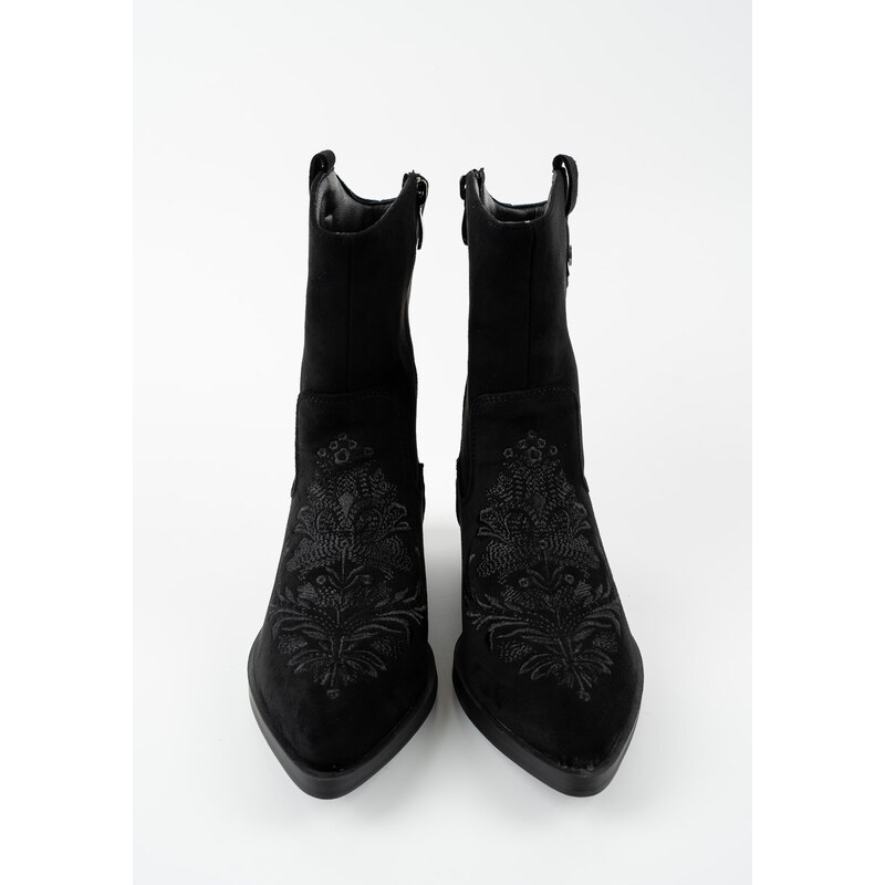 Cgstores Γυναικείο Μποτακι Μαυρο Suede κωδ:M1509 - GLAMI.gr
