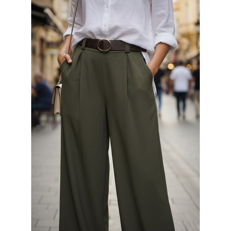 KORINA’S FASHION ΠΑΝΤΕΛΟΝΑ ΜΕ ΖΩΝΗ ΚΑΙ ΛΑΣΤΙΧΟ ΣΤΗΝ ΜΕΣΗ - GLAMI.gr
