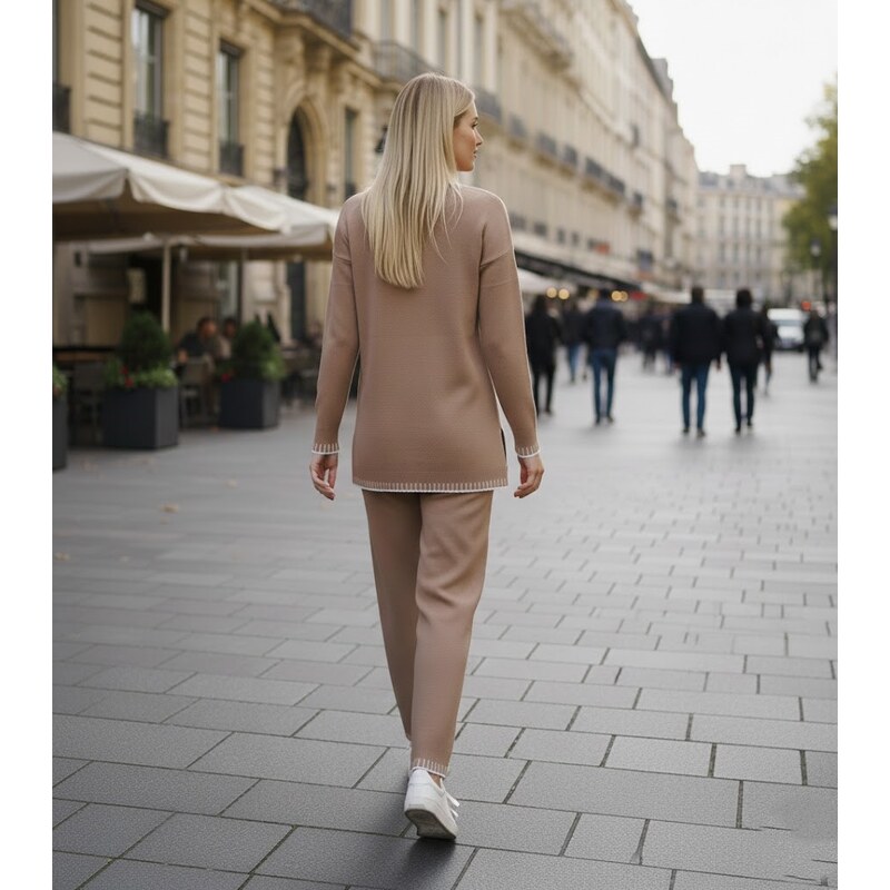 KORINA’S FASHION ΣΕΤ ΠΛΕΚΤΟ ΛΑΙΜΟΚΟΨΗ ΚΑΙ ΠΑΝΤΕΛΟΝΙ ΜΕ ΛΑΣΤΙΧΟ - GLAMI.gr